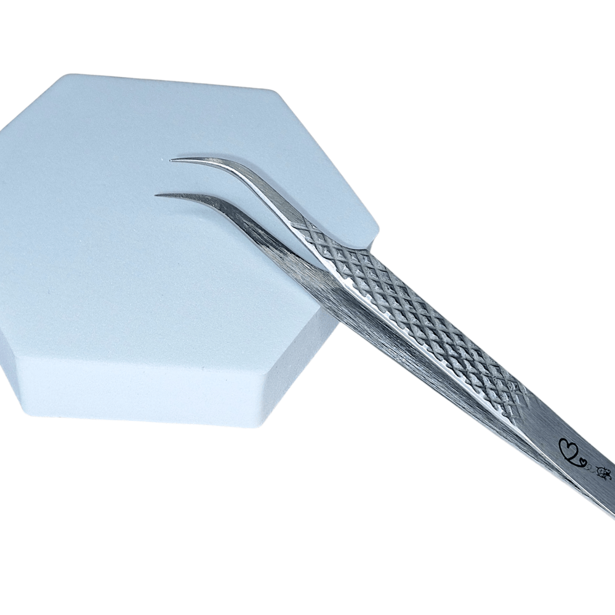 All Purpose Curved 60 Degree Fibre Grip Tweezers